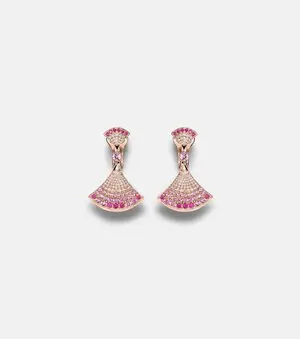 BVLGARI Divas' Dream 18kt Rose Gold Drop Earrings - Pink