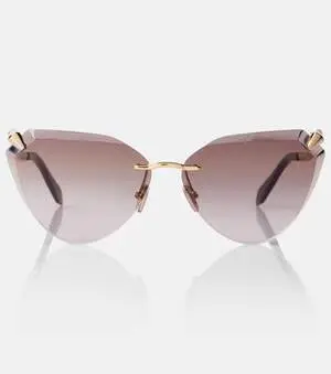 BVLGARI Serpenti Viper Cat-eye Sunglasses - Gold