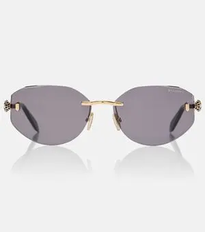 BVLGARI Serpenti Forever Oval Sunglasses - Gold