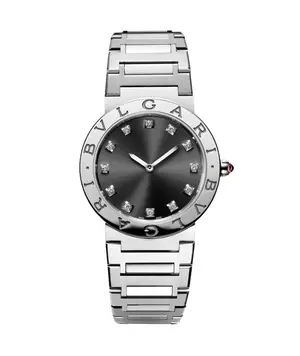 BVLGARI Lady Watch With Diamonds - Silver