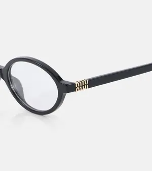 Miu Miu Oval Acetate Eyeglasses