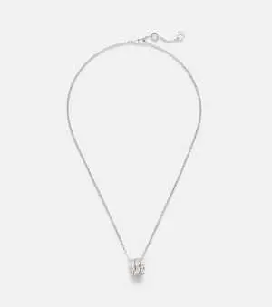 BVLGARI Serpenti Viper 18kt White Gold Pendant Necklace With Diamonds - Silver