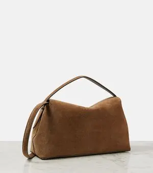 TOTEME T-lock Suede Tote Bag - Brown