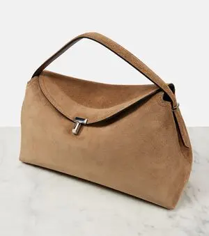 TOTEME T-lock Suede Tote Bag - Brown