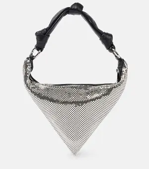 Amina Muaddi Cameron Mini Leather Shoulder Bag