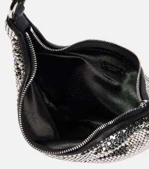 Amina Muaddi Cameron Mini Leather Shoulder Bag