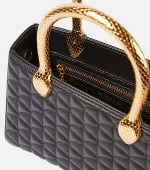 BVLGARI Serpentine Duo Leather Top-handle Bag
