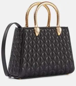 BVLGARI Serpentine Duo Leather Top-handle Bag