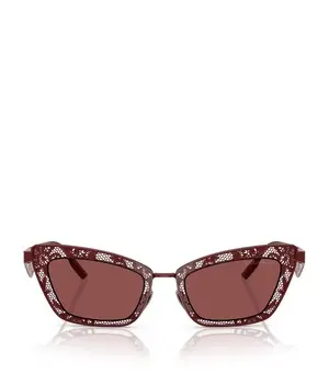 Dolce & Gabbana Steel Rectangle Frame Sunglasses