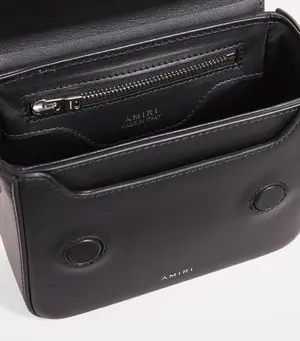Amiri Leather Micro Ma Bag - Black