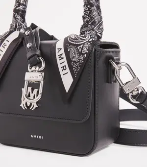 Amiri Leather Micro Ma Bag - Black