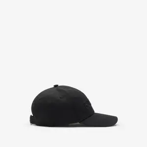 Burberry Logo Gabardine Baseball Cap - Black