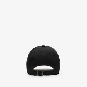 Burberry Logo Gabardine Baseball Cap - Black