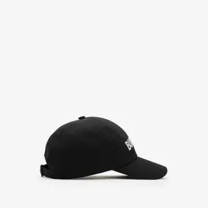 Burberry Logo Gabardine Baseball Cap - Black