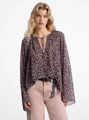 Michael Kors Floral Georgette Blouse