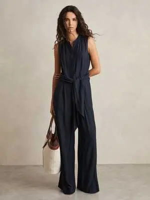REISS Raven Wide-leg Jumpsuit