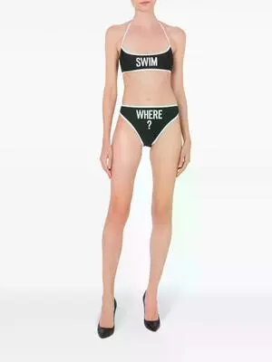 Moschino Text-print Bikini Top
