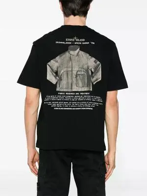 Stone Island Organic-cotton Jersey T-shirt - Black