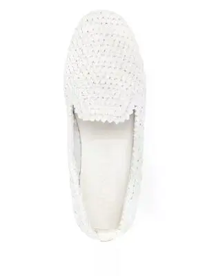 Moncler Interwoven Design Slippers - White