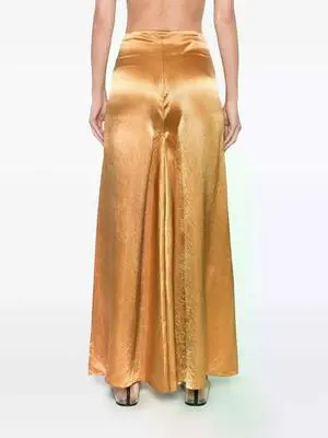 Nanushka Satined Trousers - Brown