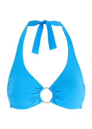 Melissa Odabash Brussels Halterneck Bikini Top - Blue