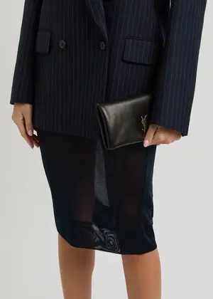 Saint Laurent Semi-sheer Knitted Midi Skirt