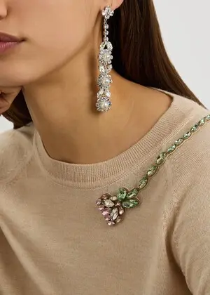 Simone Rocha Crystal And Faux Drop Earrings