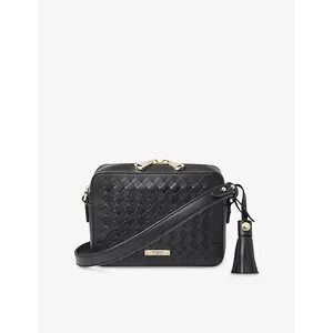 ASPINAL OF LONDON Interlock-weave Leather Camera Bag - Black