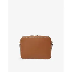 ASPINAL OF LONDON Interlock-weave Leather Camera Bag - Tan