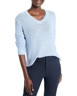 NIC+ZOE Crimpy Cord Sweater - Powder Blue