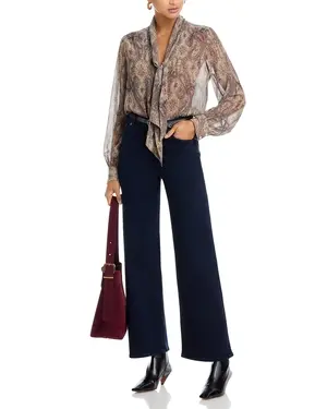 FRAME Le Slim High-rise Palazzo Jeans - Century