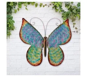 GLITZHOME 20'l Metal Butterfly Indoor Outdoor W All Decor - One-color