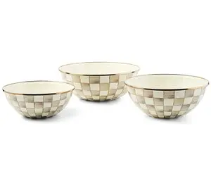 MACKENZIE-CHILDS Set Of 3 Mixing Bowls - One-color