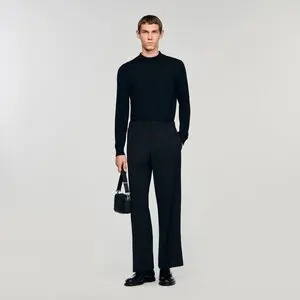 Sandro Wide-leg Trousers - Black