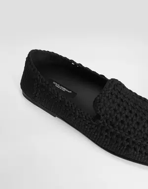 Dolce & Gabbana Crochet Slippers - Black