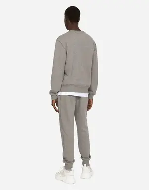 Dolce & Gabbana Cotton Jersey Sweatshirt With Logo Tag - Grey