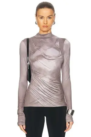 Balmain Draped Print Trompe L'oeil T-shirt