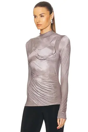 Balmain Draped Print Trompe L'oeil T-shirt