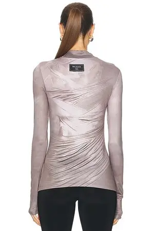 Balmain Draped Print Trompe L'oeil T-shirt