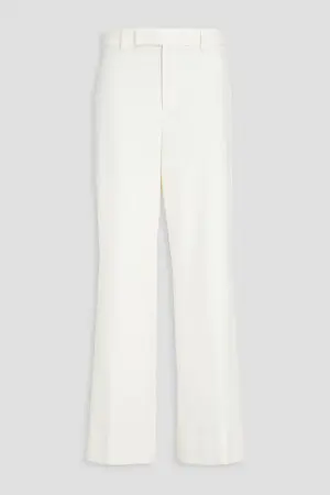 FRAME Twill Wide-leg Pants - Ivory