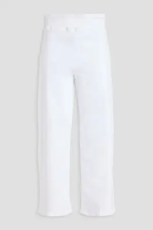 FRAME Cropped High-rise Straight-leg Jeans - White