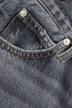 FRAME Le Mec High-rise Straight-leg Jeans - Gray