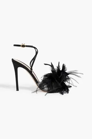 GIANVITO ROSSI Ynez Embellished Sandals - Black