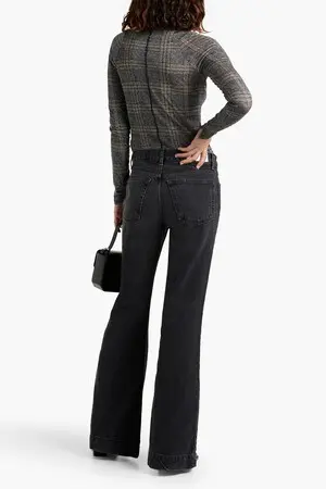 Rag & Bone Shaw Checked Turtleneck Top