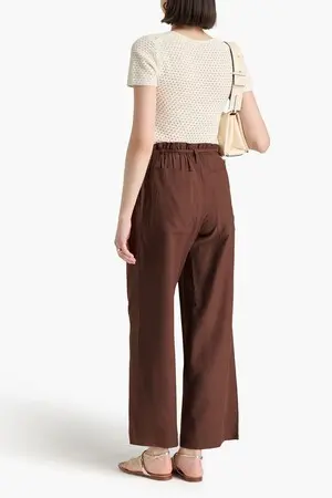 A.emery Macie Belted Wide-leg Pants - Brown