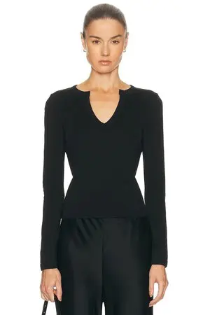 FLORE FLORE Iman Long Sleeve Top - Black