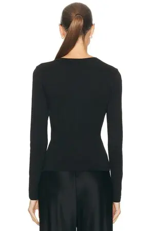 FLORE FLORE Iman Long Sleeve Top - Black