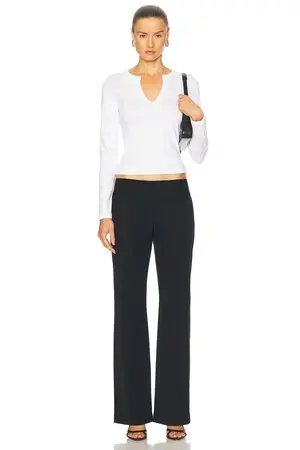 FLORE FLORE Iman Long Sleeve Top - White