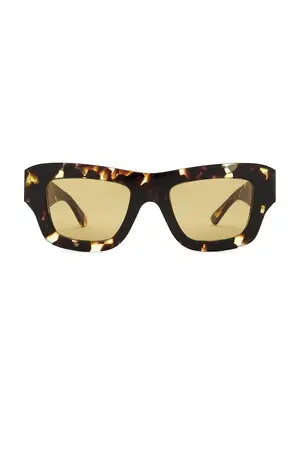 Bottega Veneta Square Sunglasses - Havana & Brown