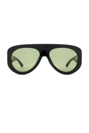 Bottega Veneta Oversized Sunglasses - Black & Green